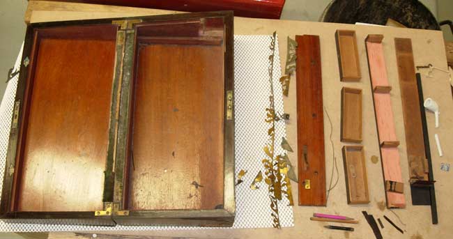 Brass Bound Victorian Writing Box